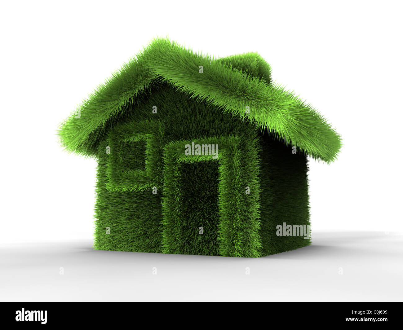 House made of grass, 3d render abstract illustration Stock Photo - Alamy