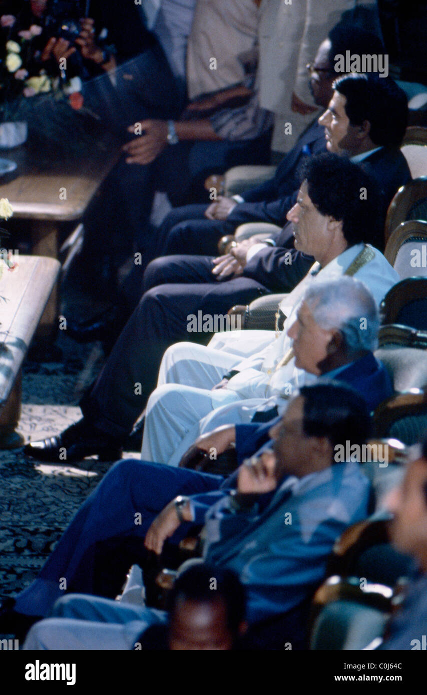 Libyan President Muammar Gaddhafi during the celebrations marking his ...