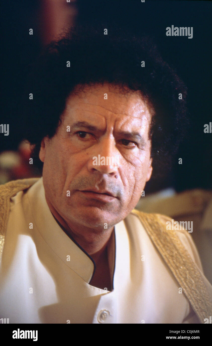 Libyan President Muammar Gaddhafi during the celebrations marking his ...