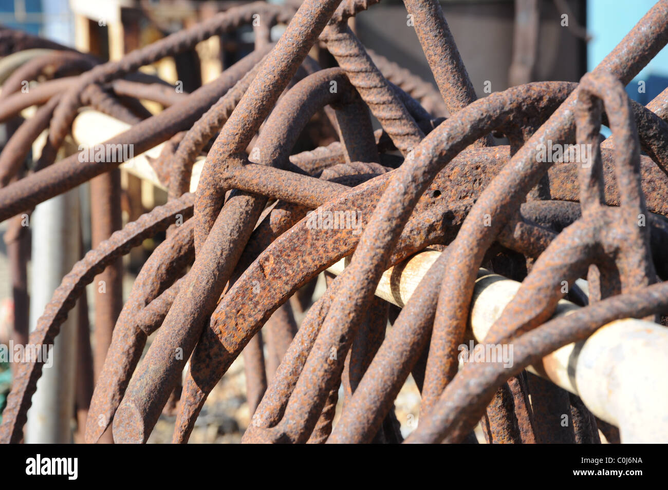 rusty anchors Deal Kent Stock Photo - Alamy