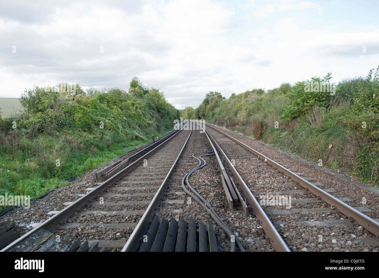 british train track Stock Photo - Alamy