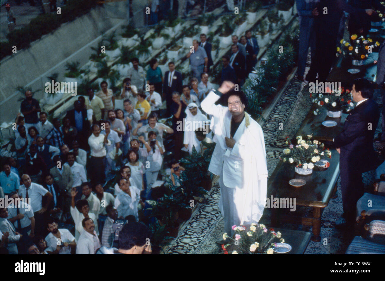 Libyan President Muammar Gaddhafi during the celebrations marking his ...