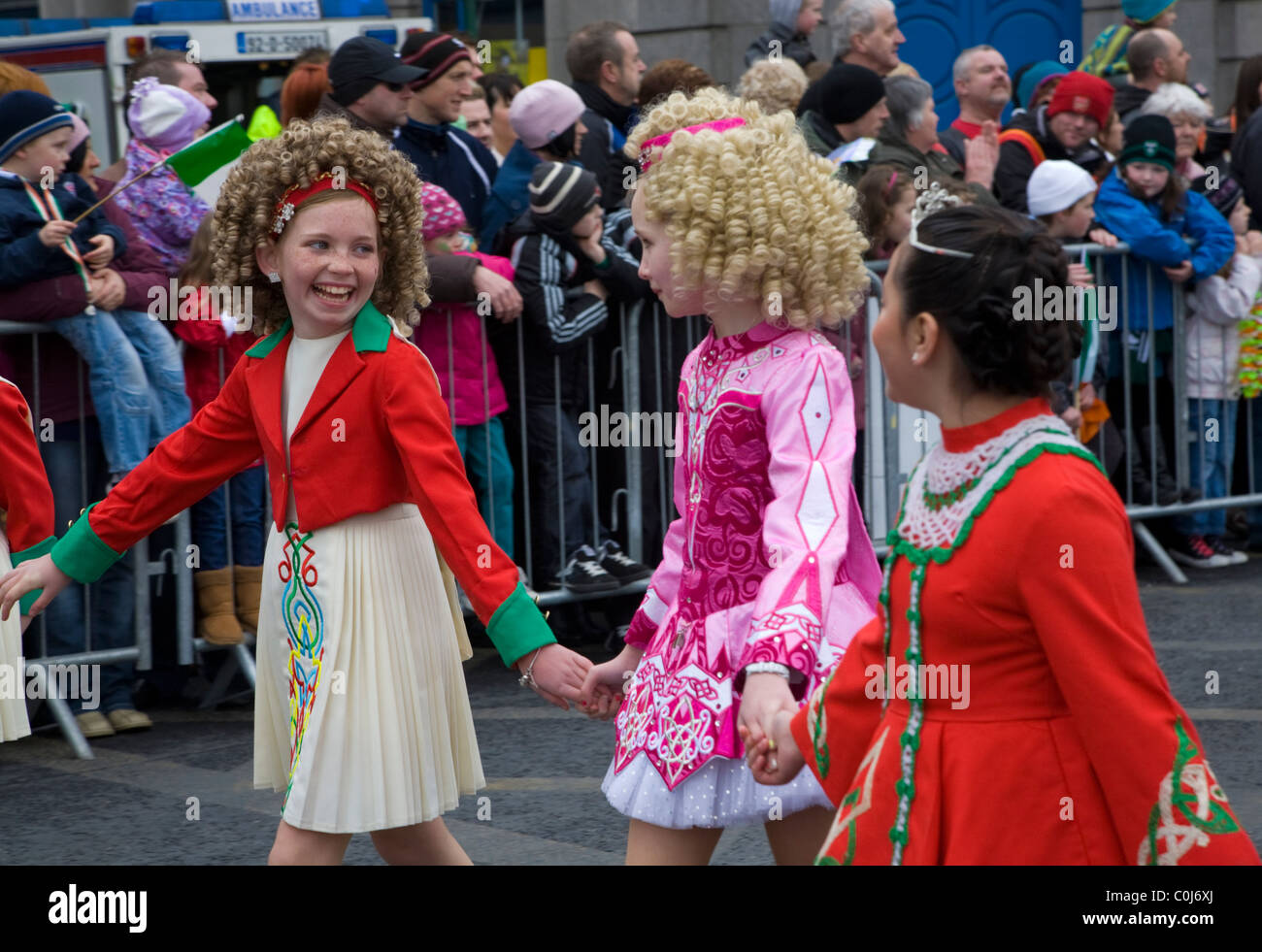 Young Irish dancers in the Provincial Saint Patrick's Day Parade on the ...