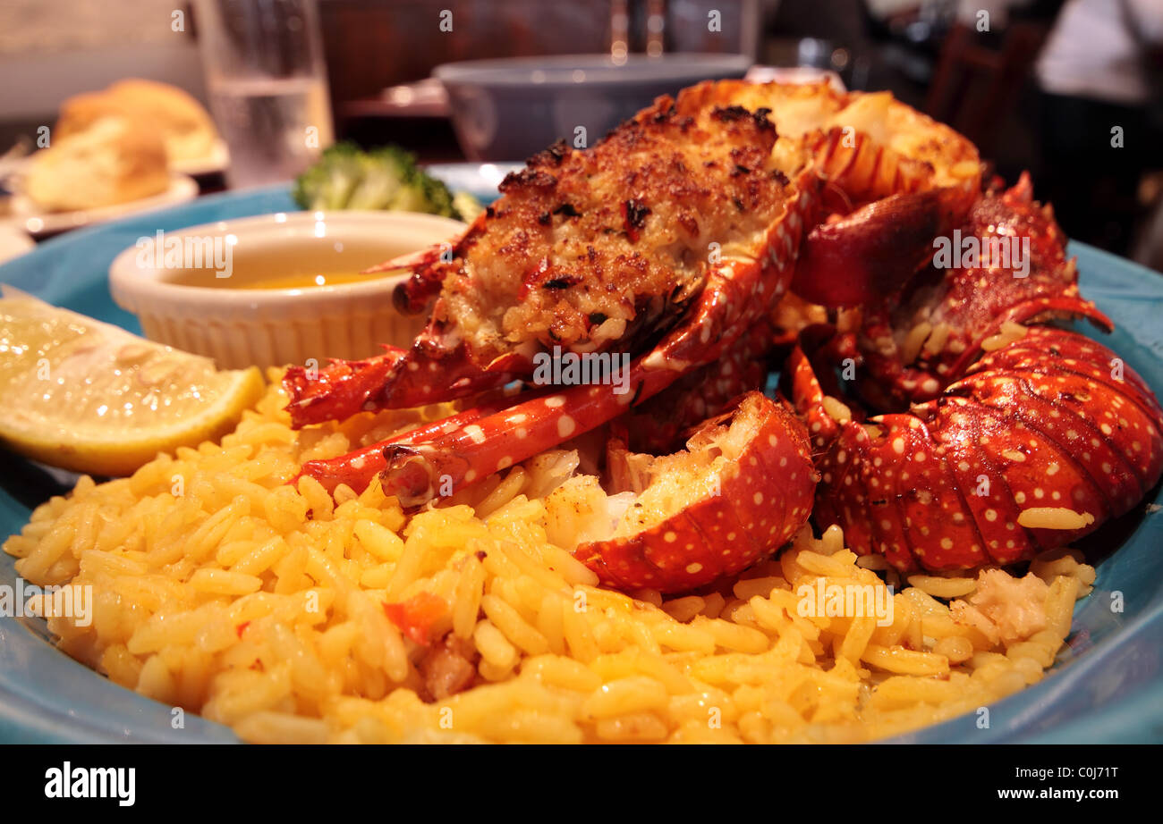 Seafood dinner in Bermuda Stock Photo - Alamy