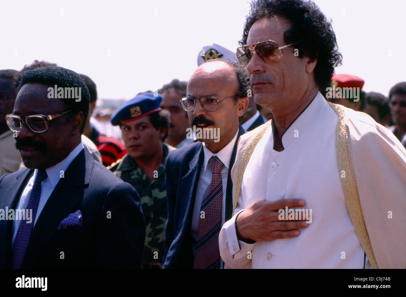 Libyan President Muammar Gaddhafi during the celebrations marking his ...
