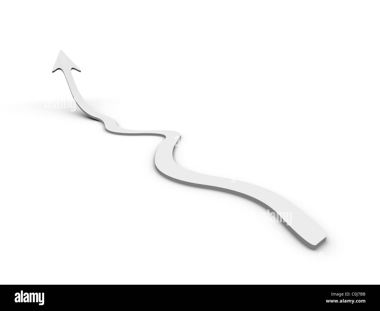 Arrow pointing upward Stock Photo - Alamy