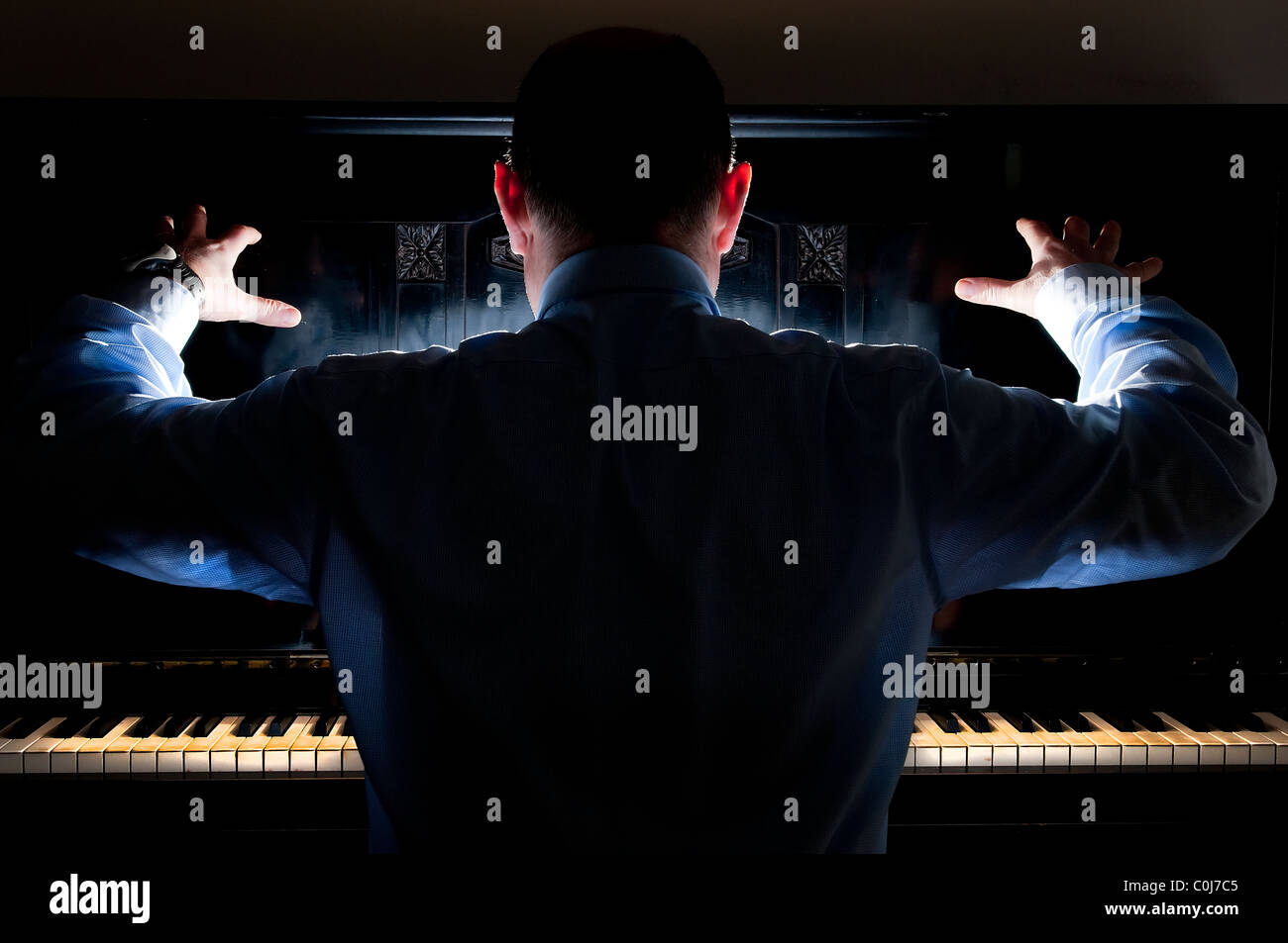 Concert pianist plays melody piano hi-res stock photography and images ...