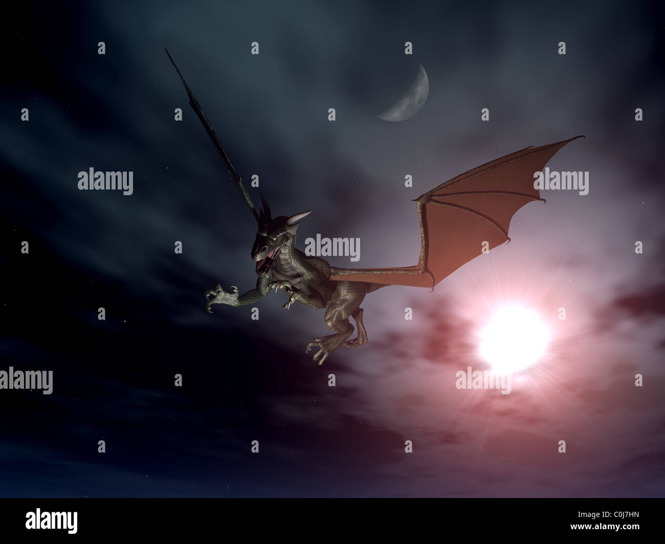 Dragon attack hi-res stock photography and images - Alamy