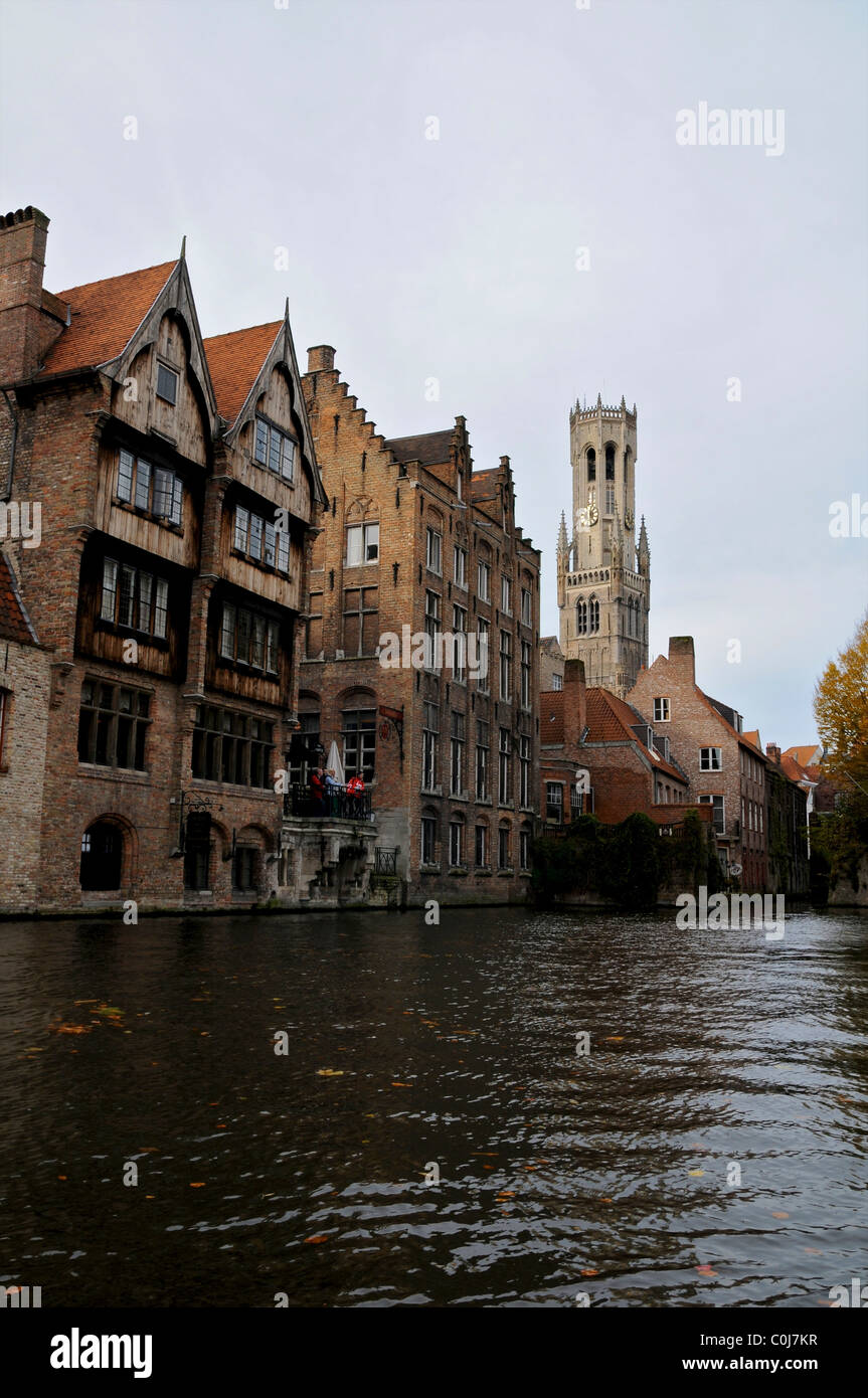 River trees buildings Bruges Stock Photo - Alamy