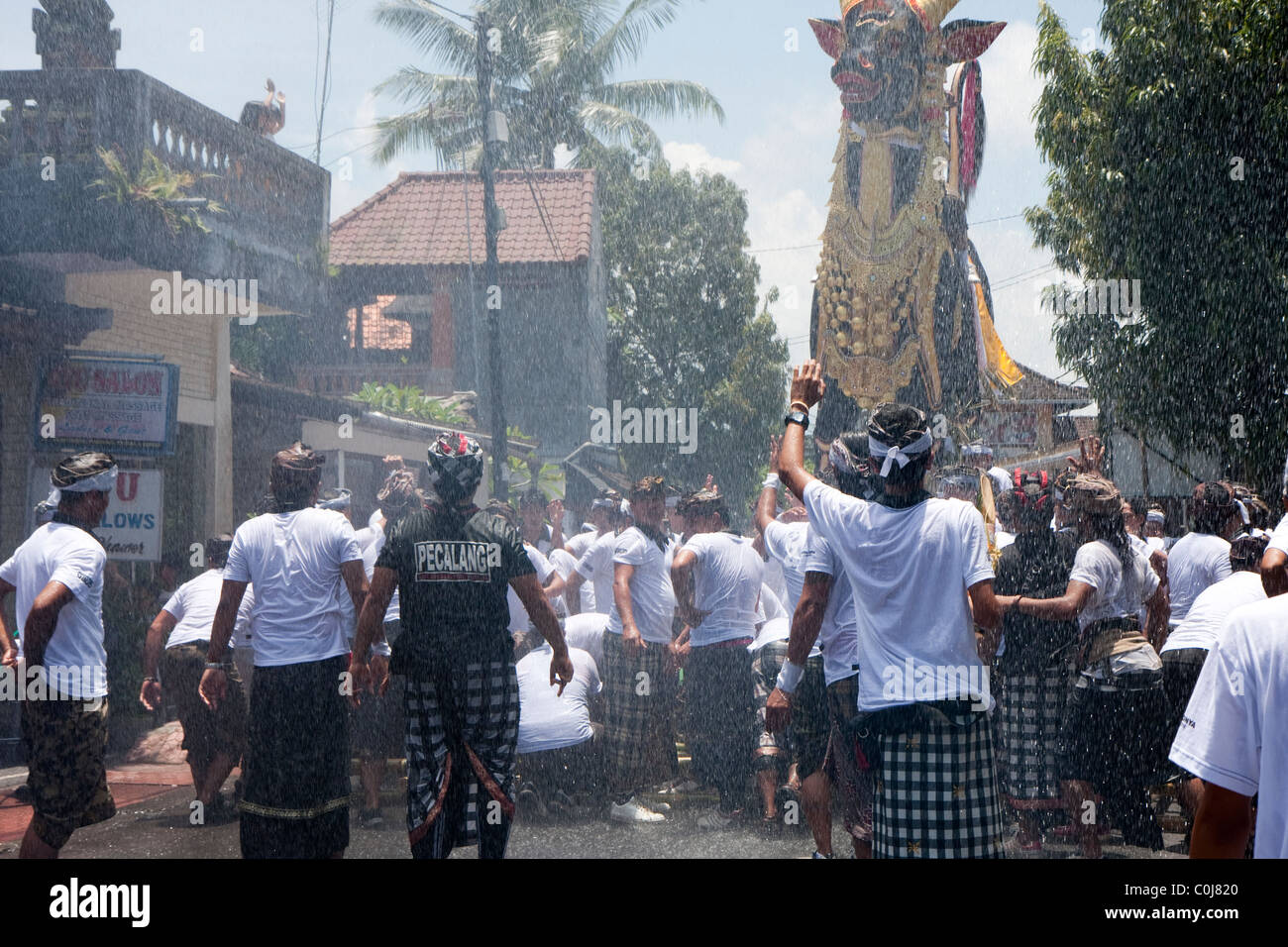Cremation in Ubud, Bali, Indonesia. Cremations are part of Hindu ...