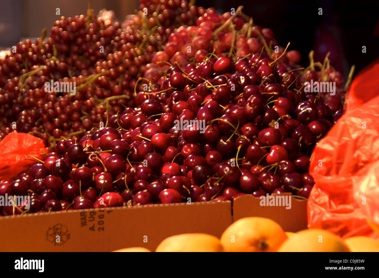 Close up of cherries Stock Photo - Alamy