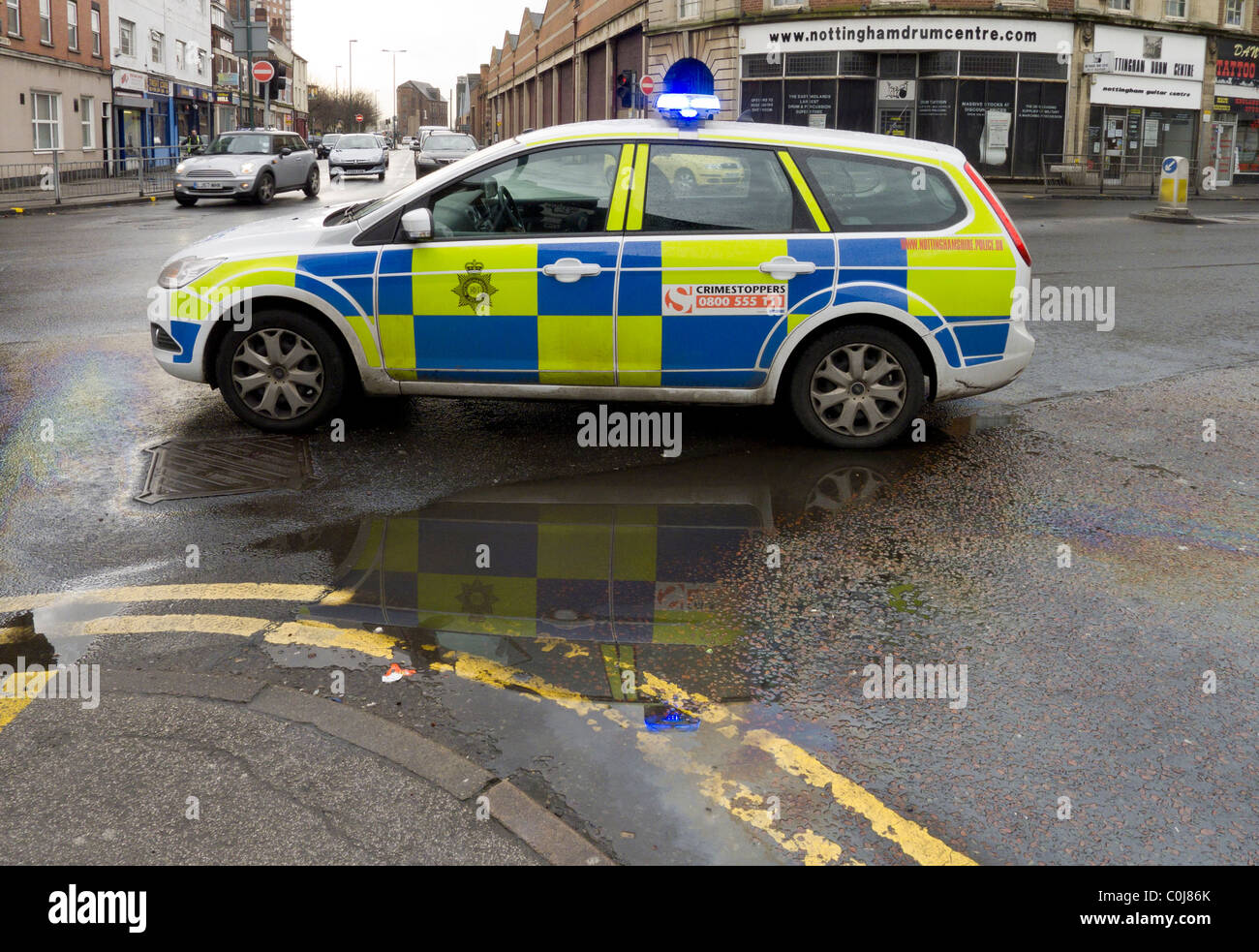 Incident where a Nottinghamshire Police vehicle and officer are in ...