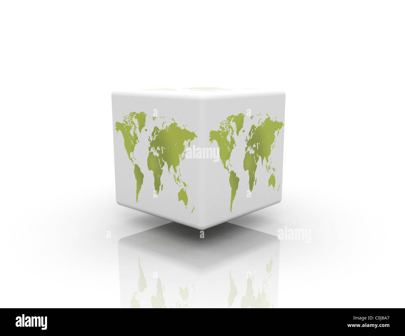 world map box on white background Stock Photo - Alamy