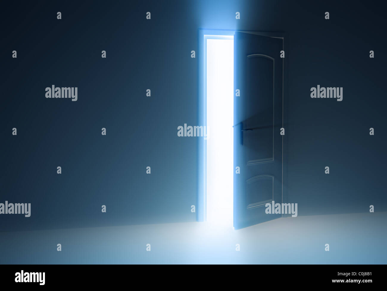 Dream scene door opening to the other side Stock Photo - Alamy