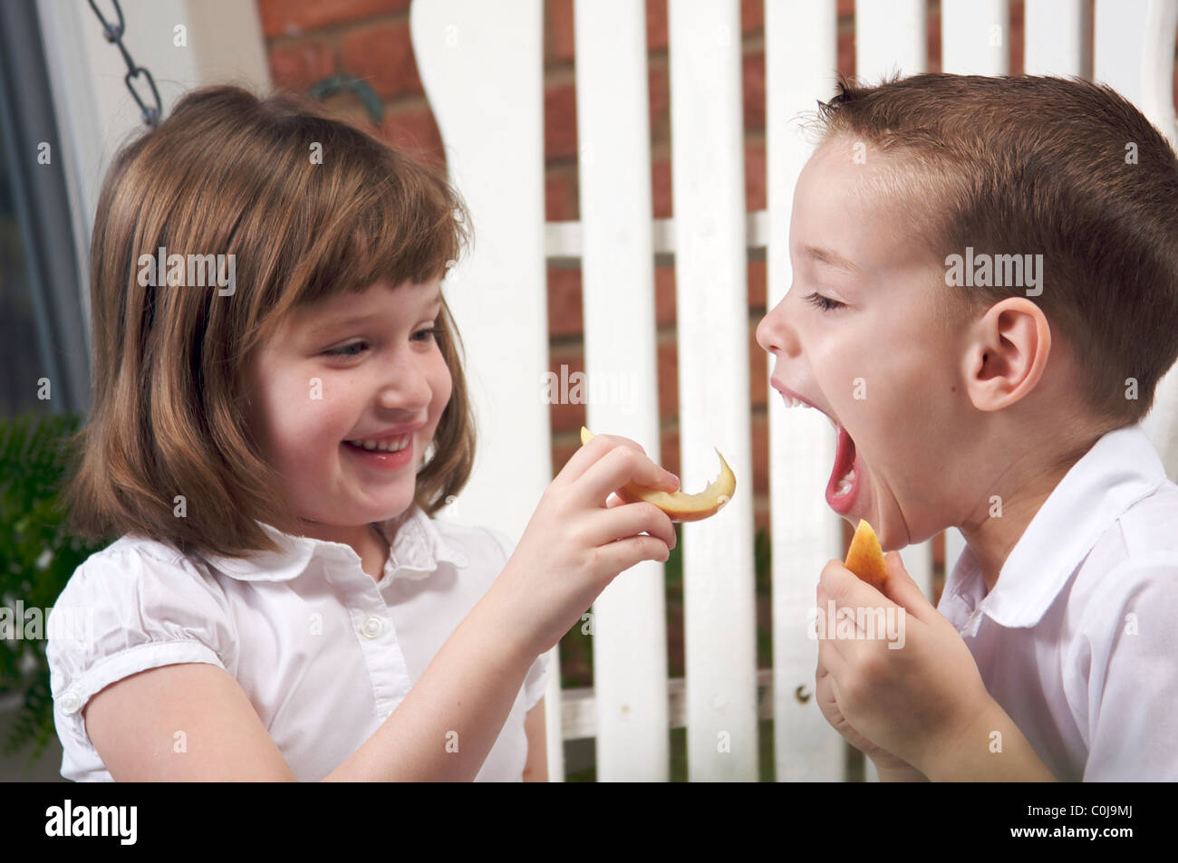 Kids silly eating hi-res stock photography and images - Alamy