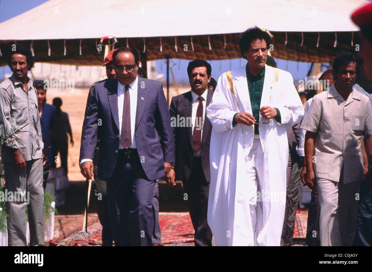 Libyan President Muammar Gaddhafi during the celebrations marking his ...