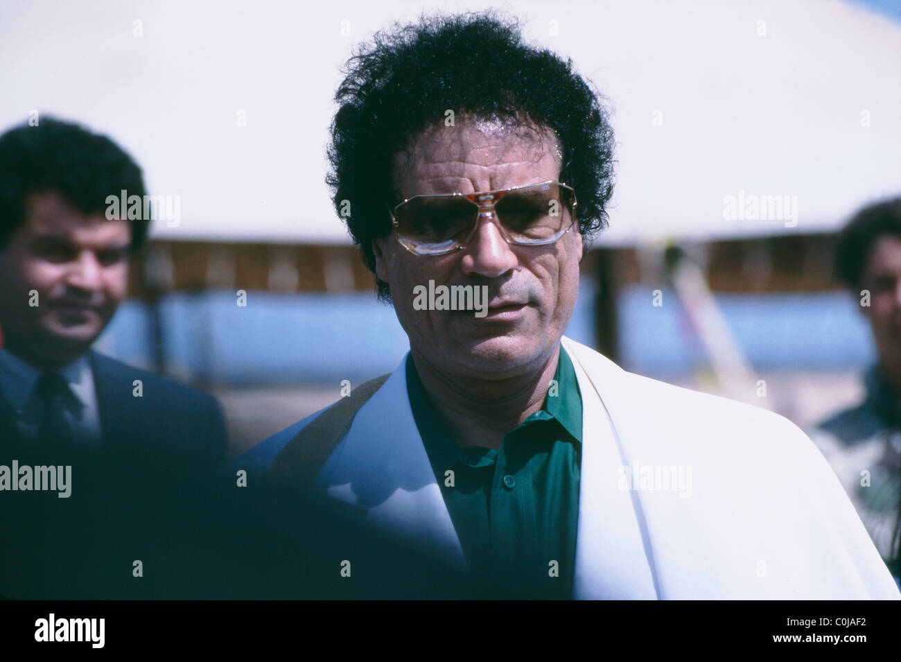 Libyan President Muammar Gaddhafi during the celebrations marking his ...