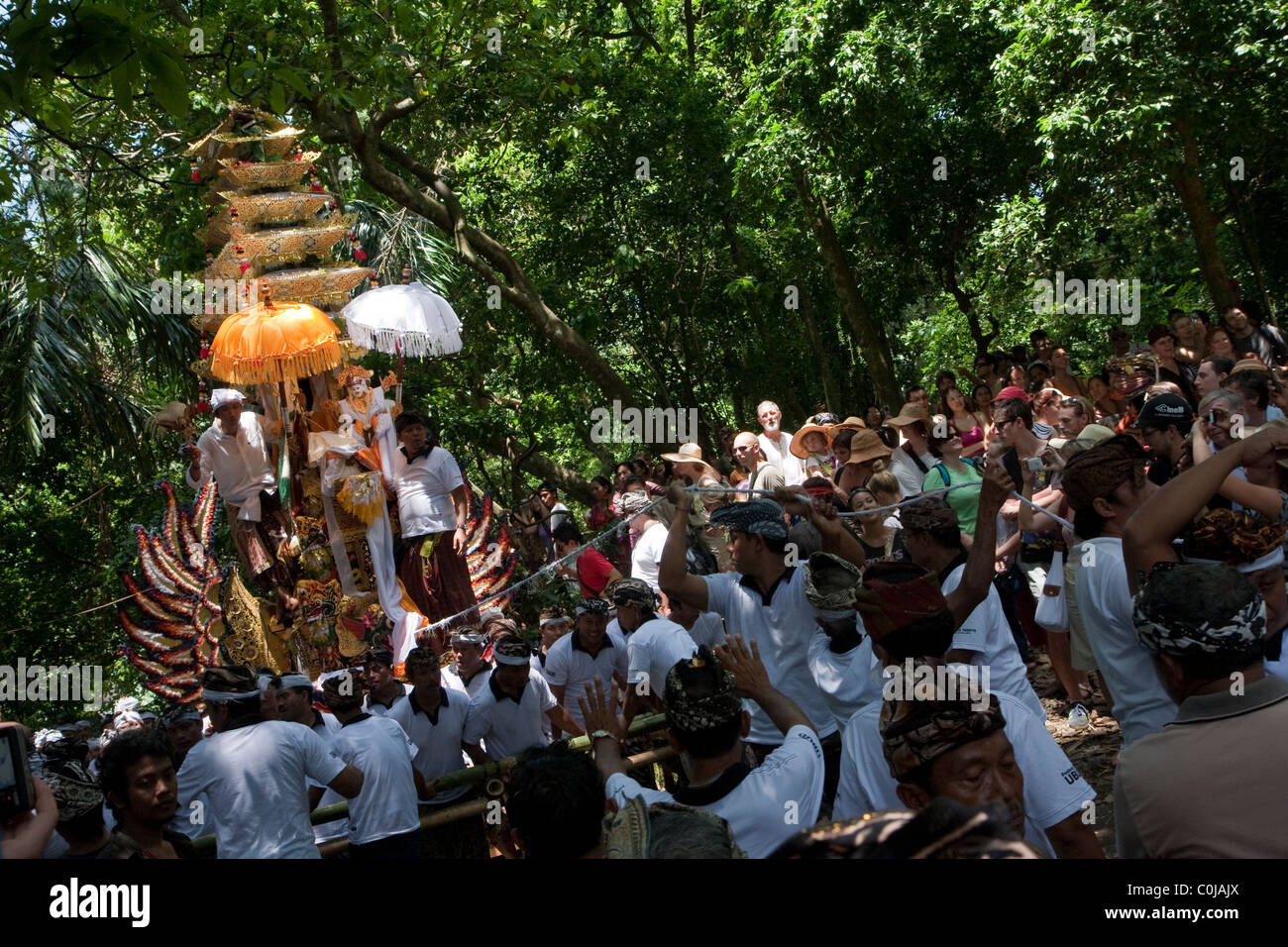 Cremation in Ubud, Bali, Indonesia. Cremations are part of Hindu ...