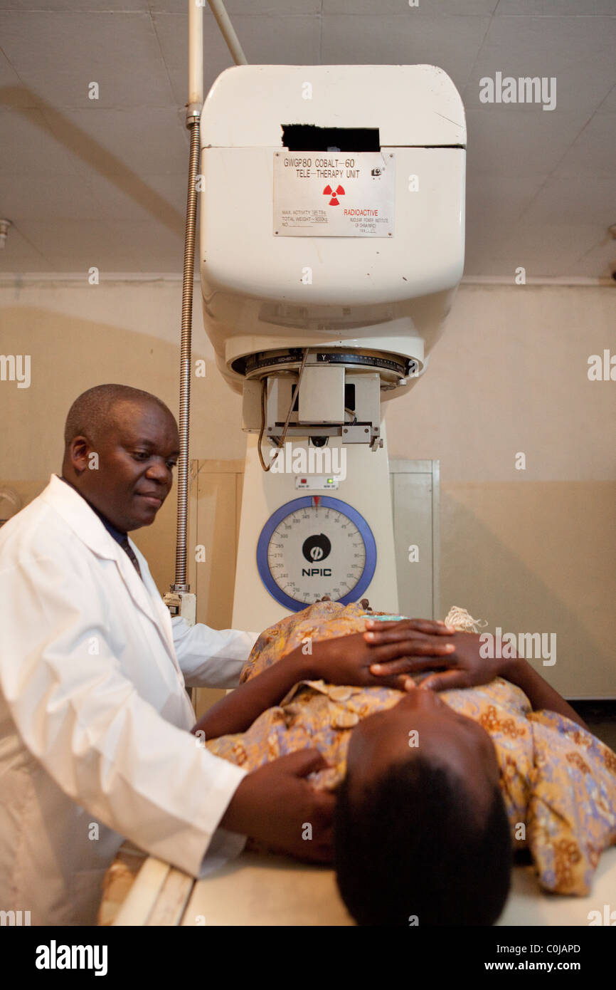 A woman receives radiation therapy for cervical cancer at Mulago ...
