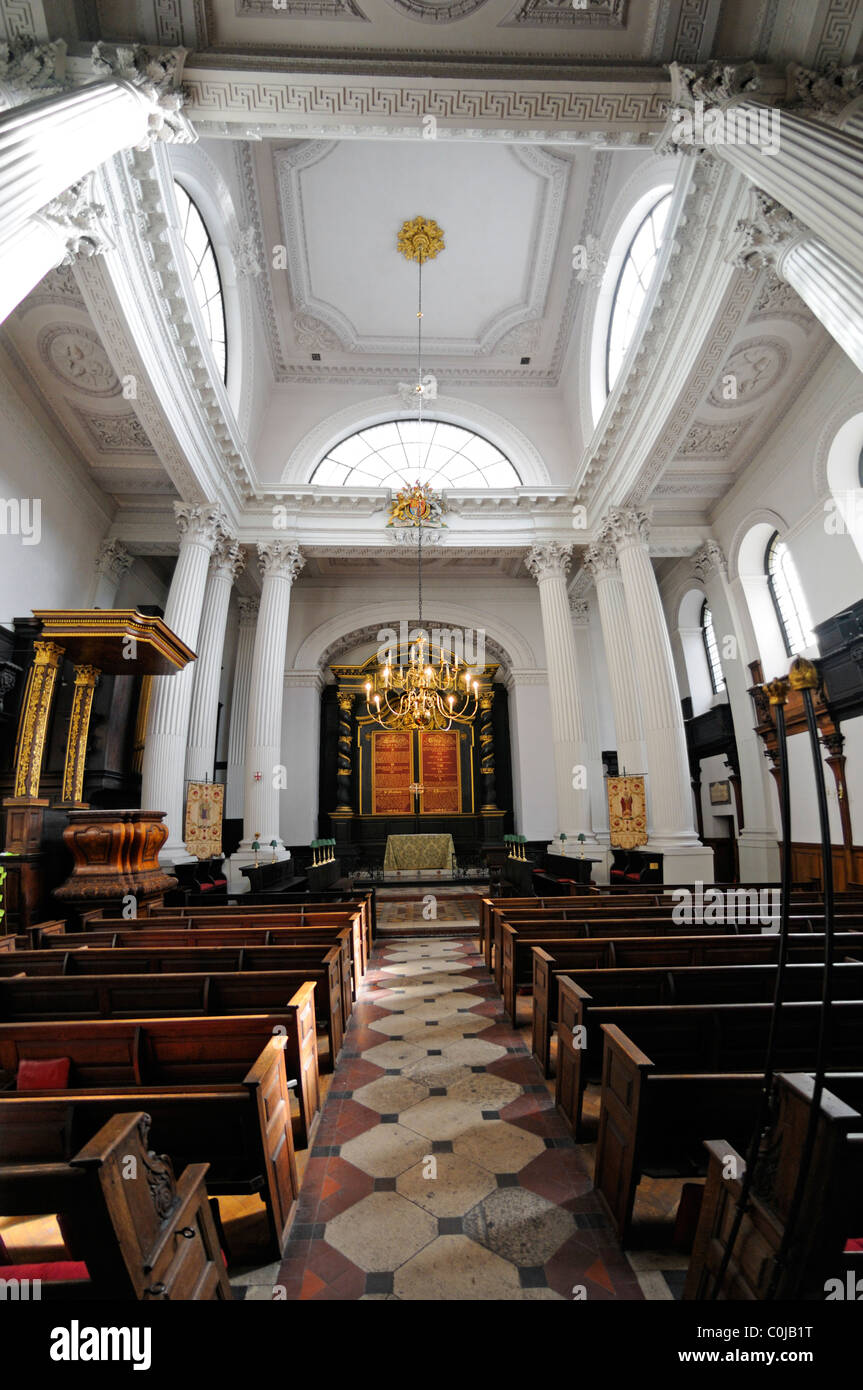London, England, UK. Parish Church of St Mary Woolnoth (Nicholas ...