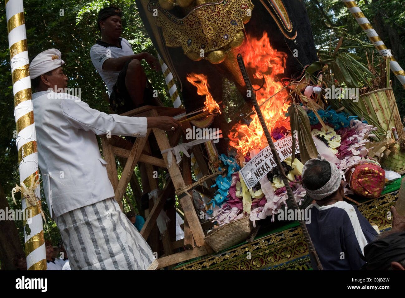 Cremation in Ubud, Bali, Indonesia. Cremation ceremonies are an ...