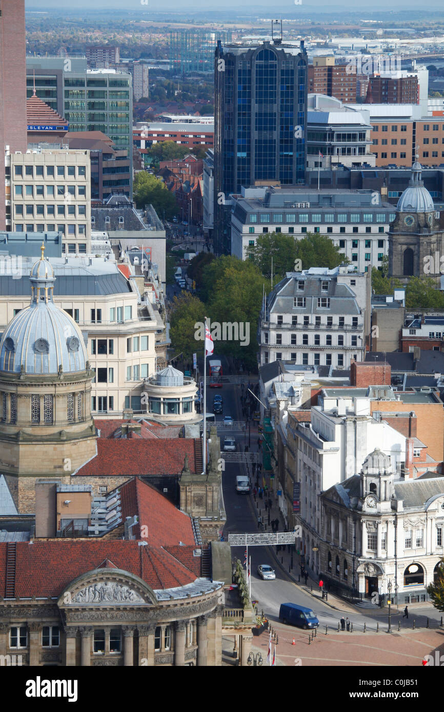 Aerial view of Colmore Row in Birmingham, West Midlands Stock Photo - Alamy