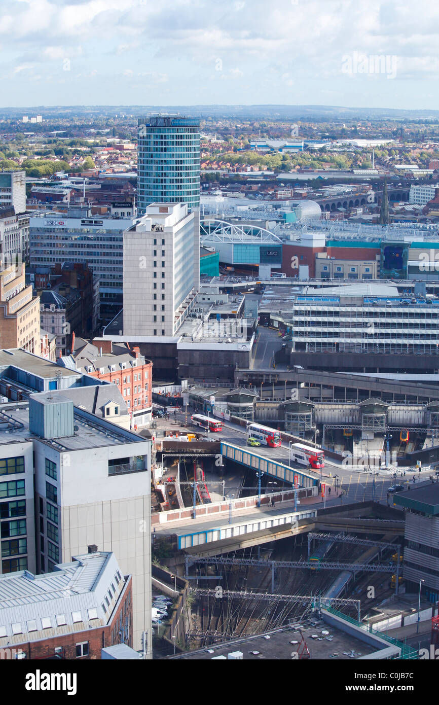 Aerial view of the city centre, Birmingham, West Midlands, England, UK ...