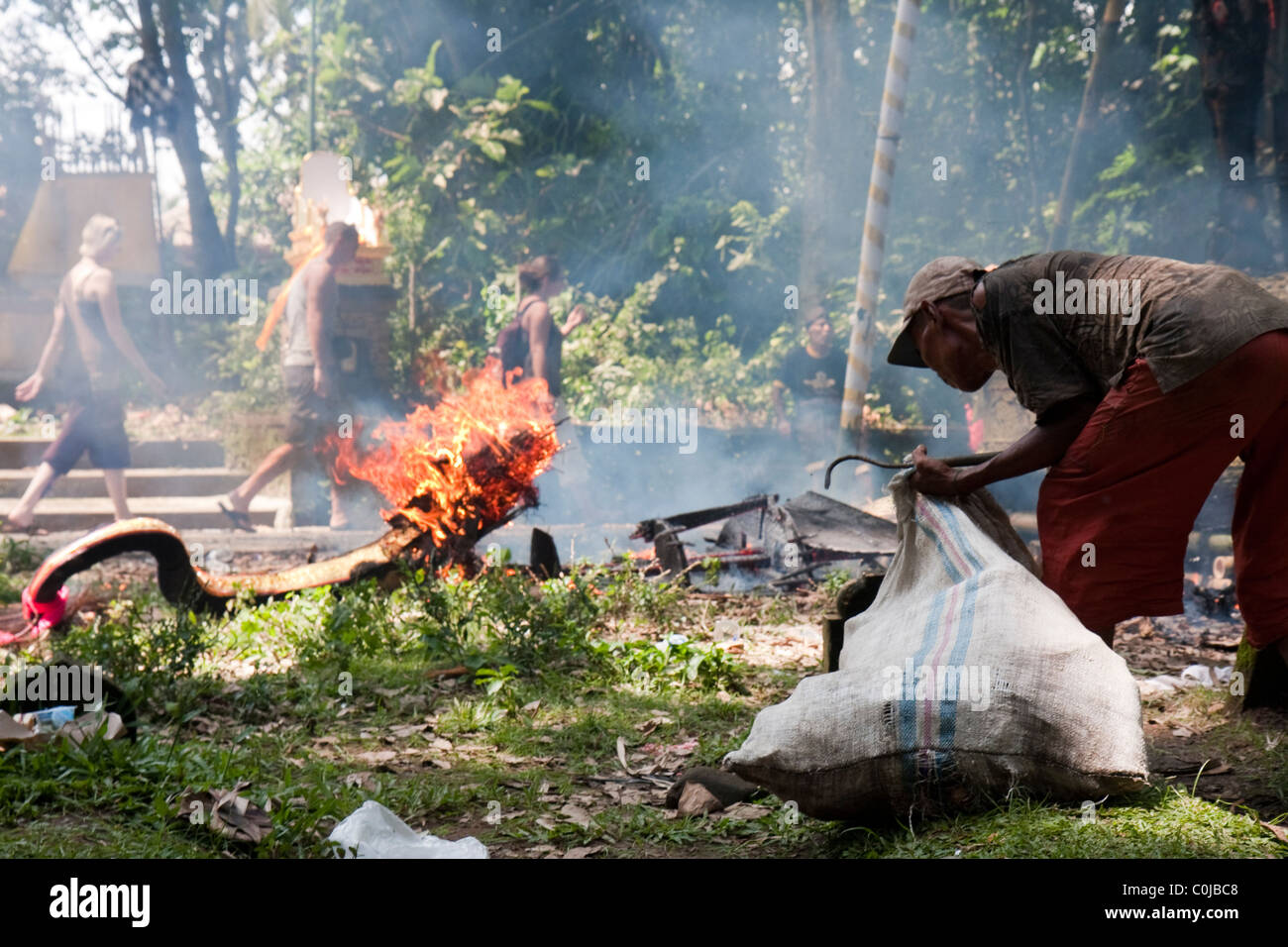Cremation in Ubud, Bali, Indonesia. Cremation ceremonies are an ...