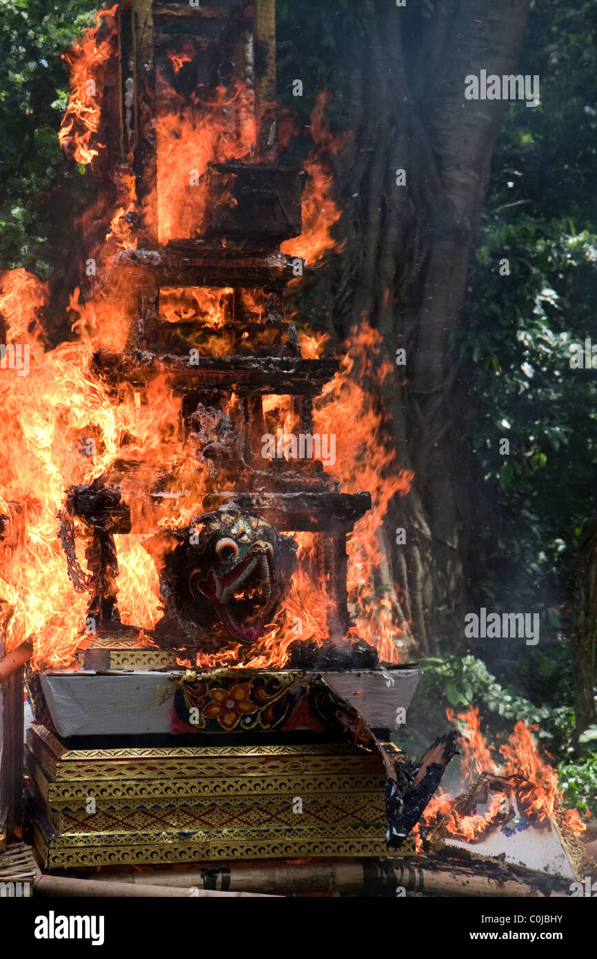Cremation in Ubud, Bali, Indonesia. Cremation ceremonies are an ...