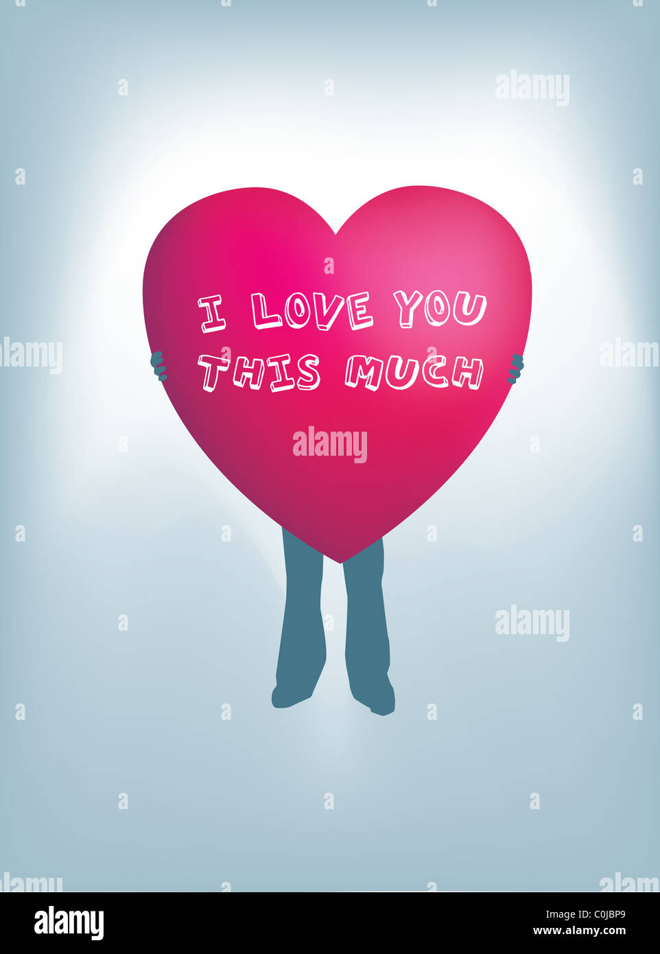valentines heart message Stock Photo - Alamy
