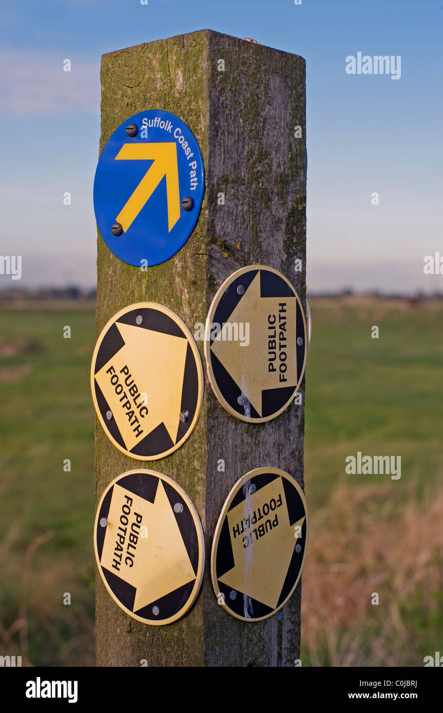 Public footpath signs Stock Photo - Alamy