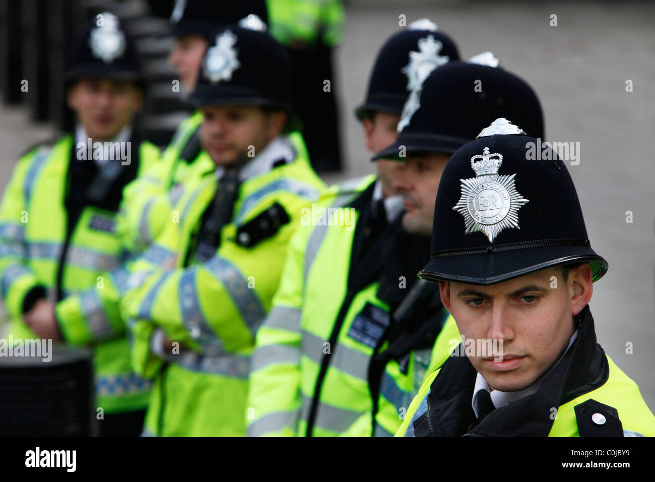 Metropolitan police line Stock Photo - Alamy