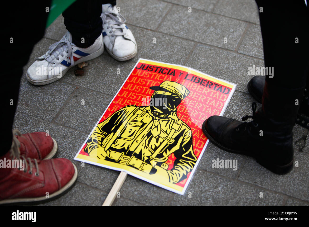Justice and Liberty placard at student demonstration Stock Photo - Alamy