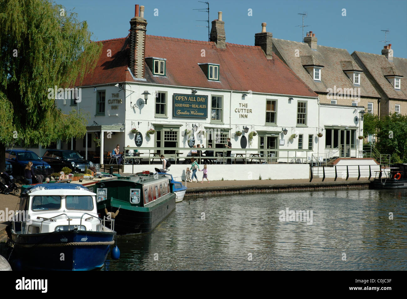 Cutter Inn & Great Ouse River, Ely, Cambridgeshire, England, UK Stock ...