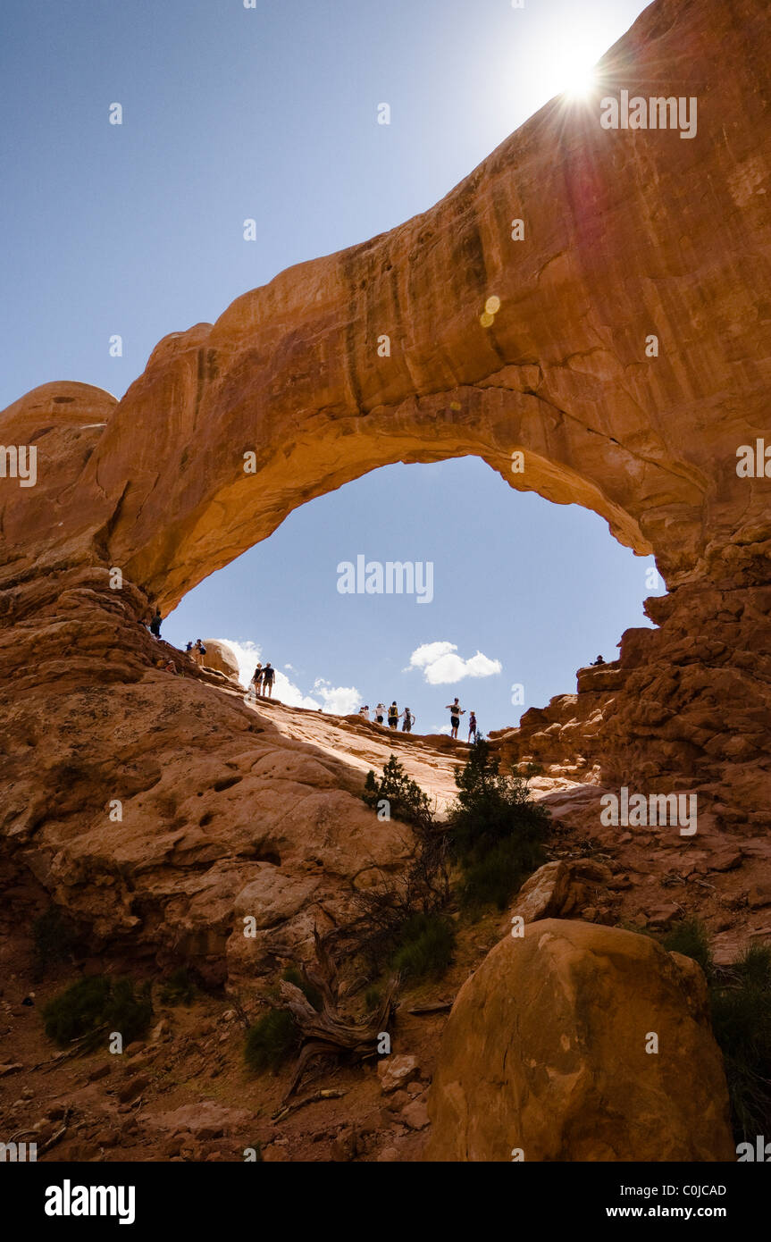 North Window in the Arches National Park, Utah Stock Photo - Alamy