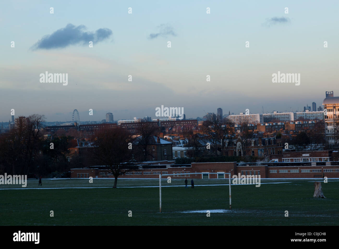 brockwell park landscape london skyline Stock Photo - Alamy