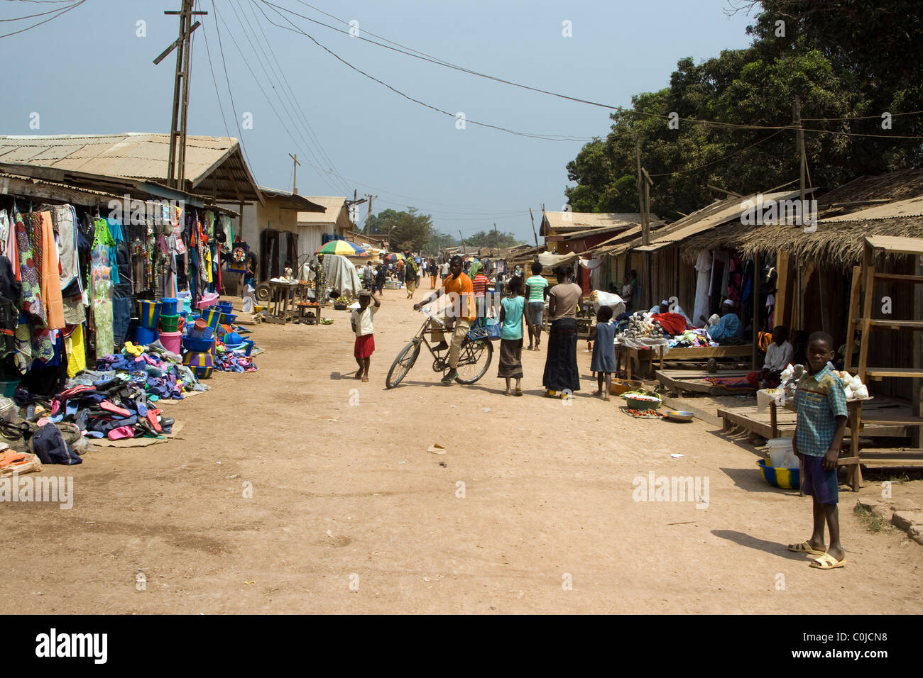 The main street of Betou, Republic of Congo Stock Photo - Alamy