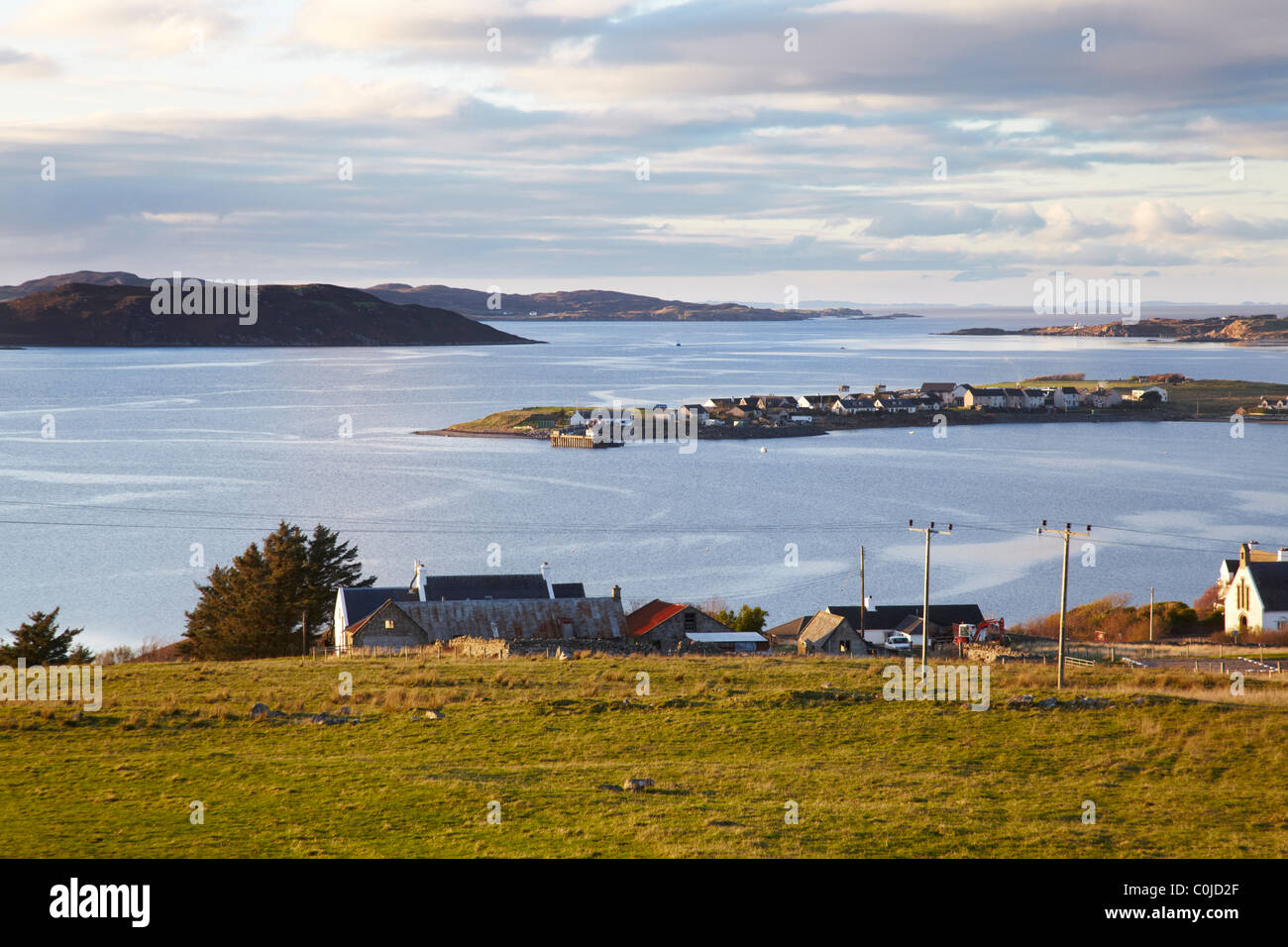 Across the bay at Aultbea, Highlands, West Coast, Scotland Stock Photo ...