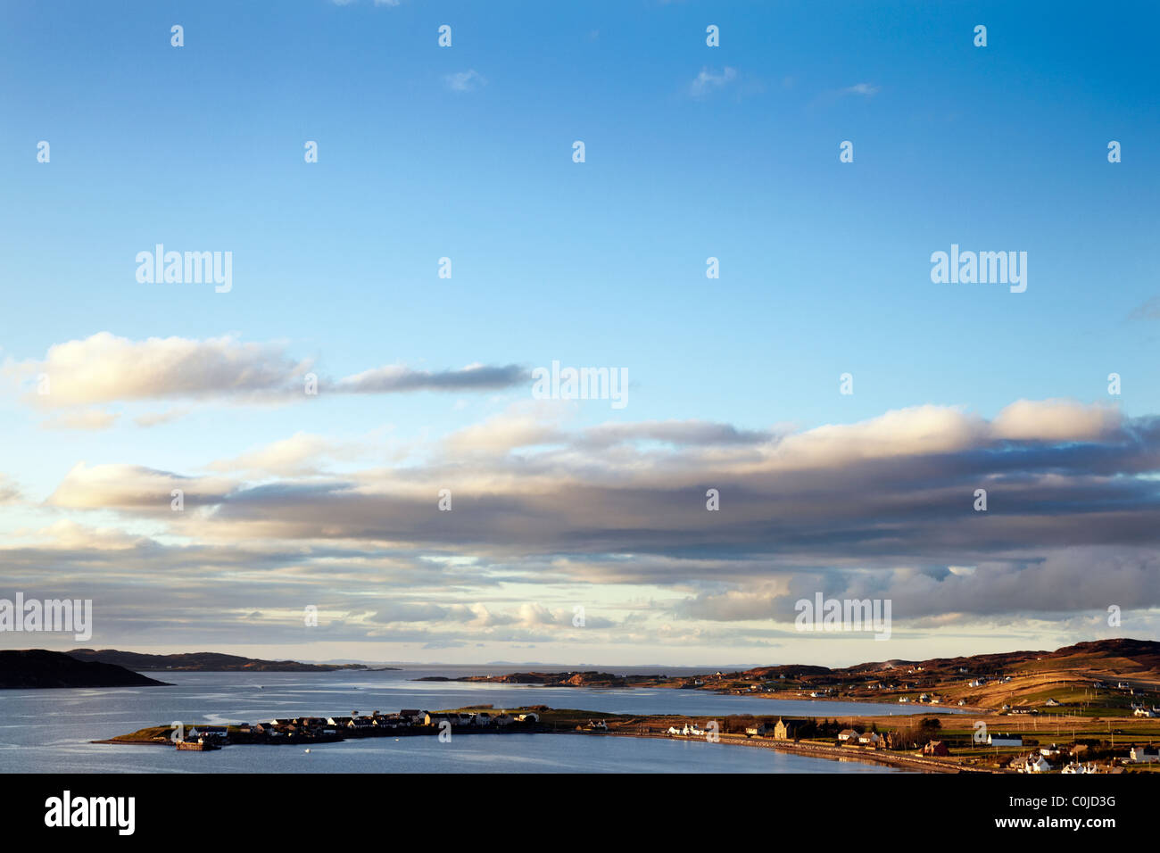 Across the bay at Aultbea, Highlands, West Coast, Scotland Stock Photo ...