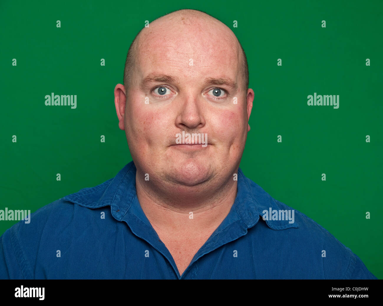photo close up picture portrait of an overweight male Stock Photo - Alamy