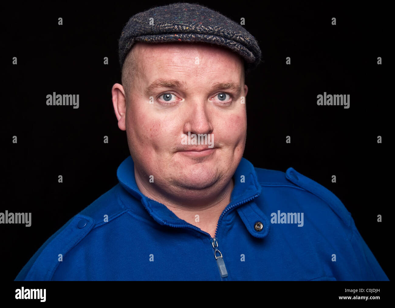 photo close up picture portrait of an overweight male Stock Photo - Alamy