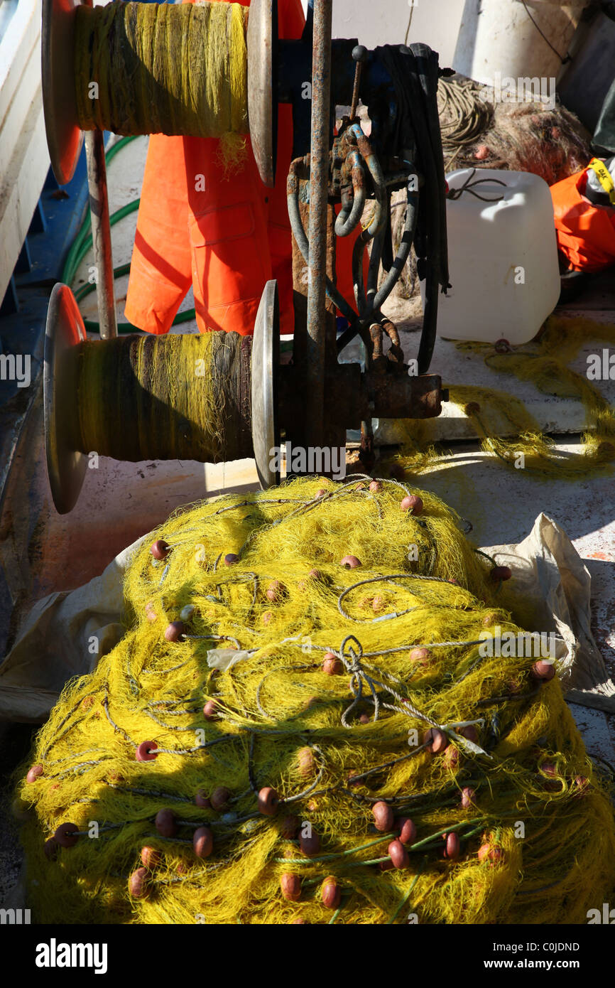 Fishermen's Net, yellow net, Greece Stock Photo - Alamy