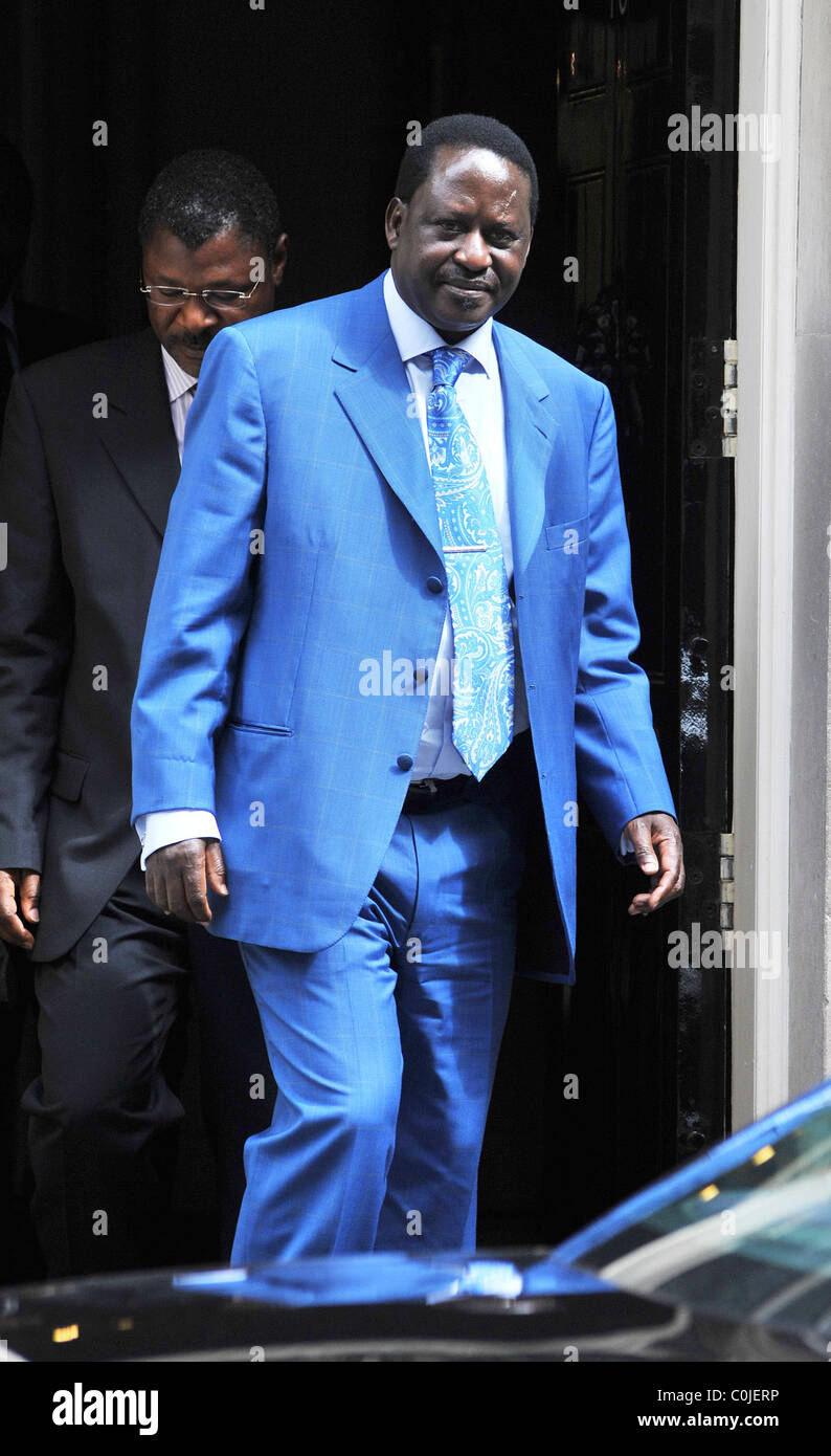 Kenyan Prime Minister Railia Odinga Leaves 10 Downing Street after ...