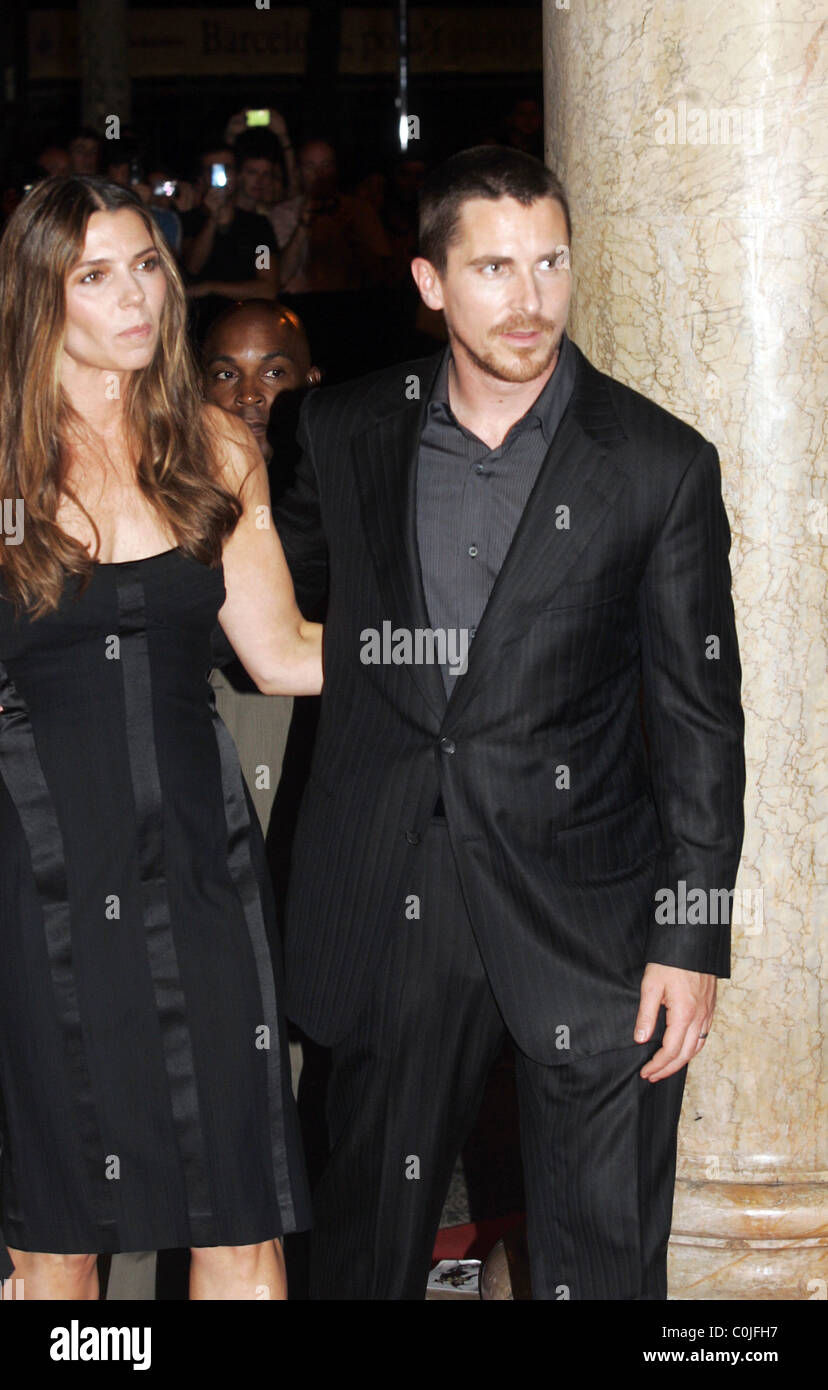 Christian Bale and his wife Sidi Bale Spanish premiere of "The Dark ...