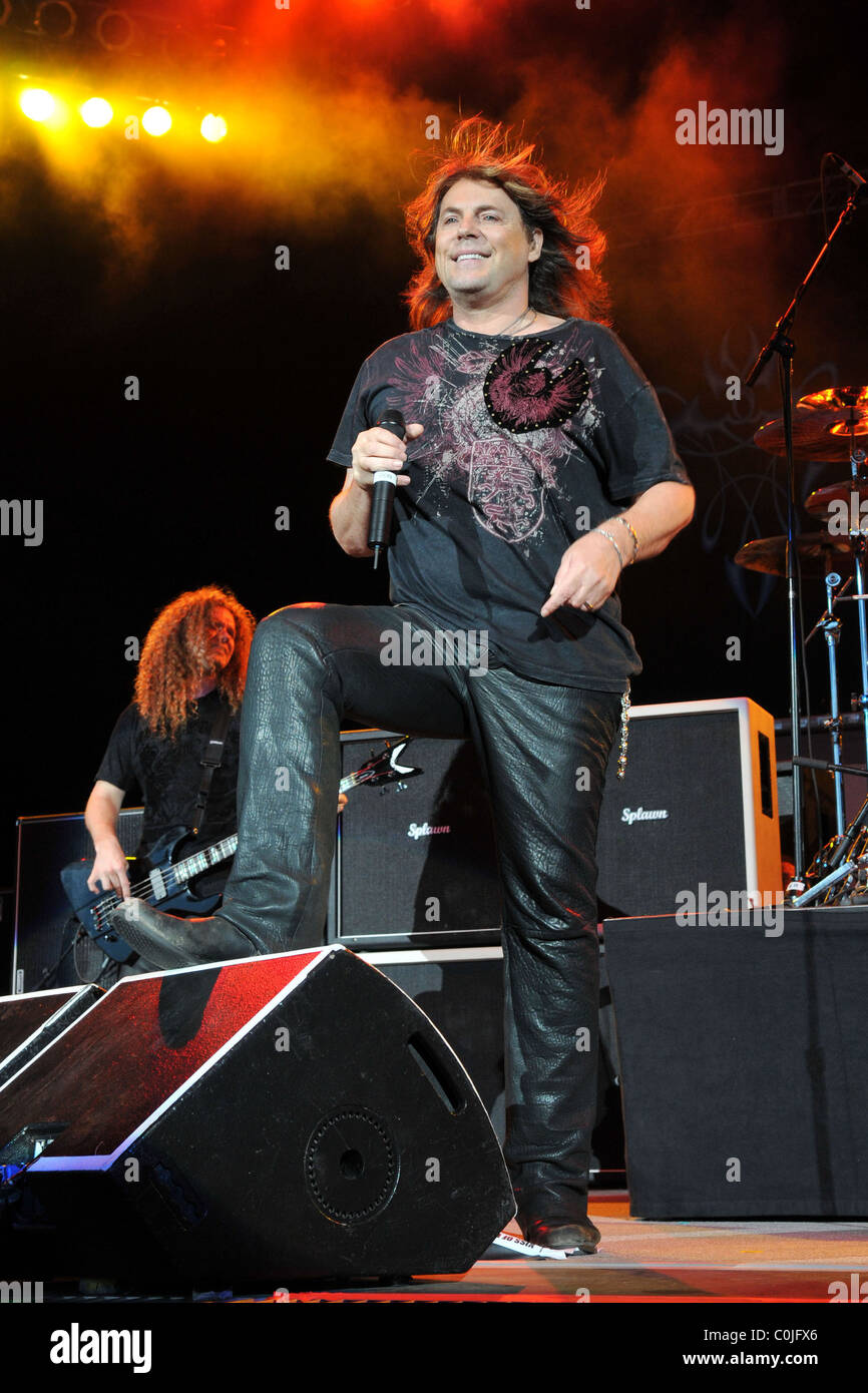 Don Dokken of Dokken performing live at The Cruzan Amphitheatre as part ...