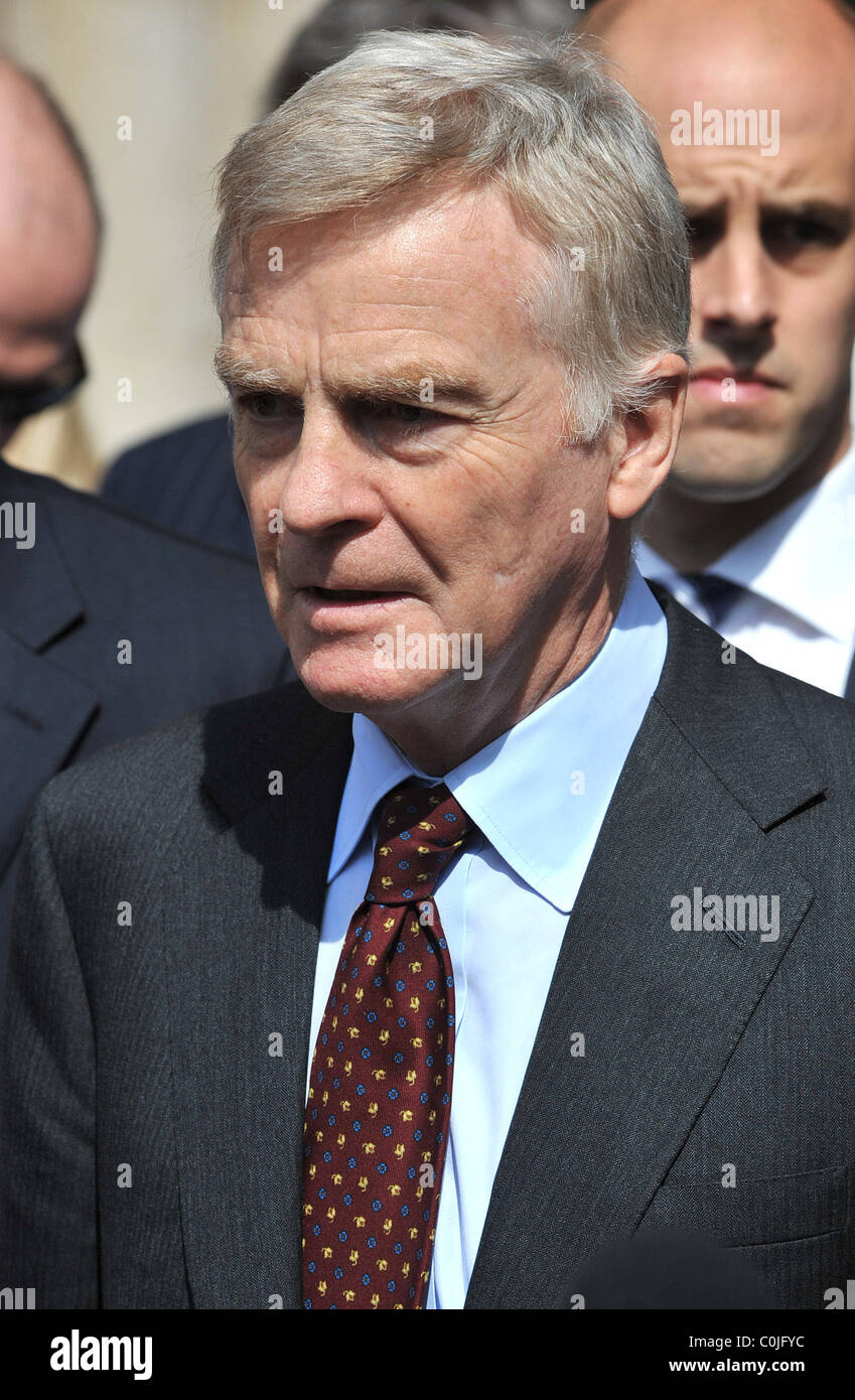 FIA boss Max Mosley leaves the Royal Courts of Justice in London ...