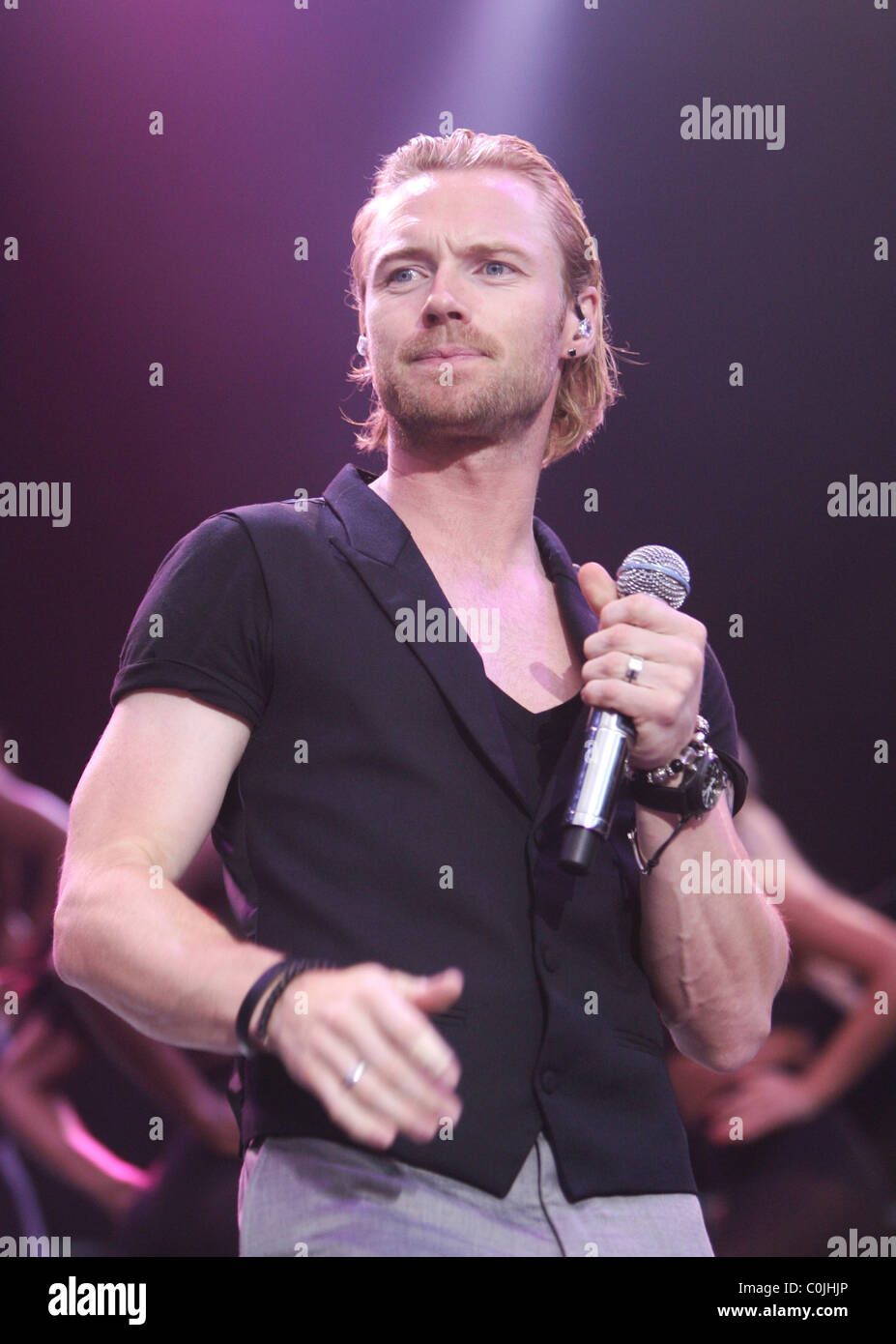 Ronan Keating Boyzone performing at Powerderham castle Devon, England ...