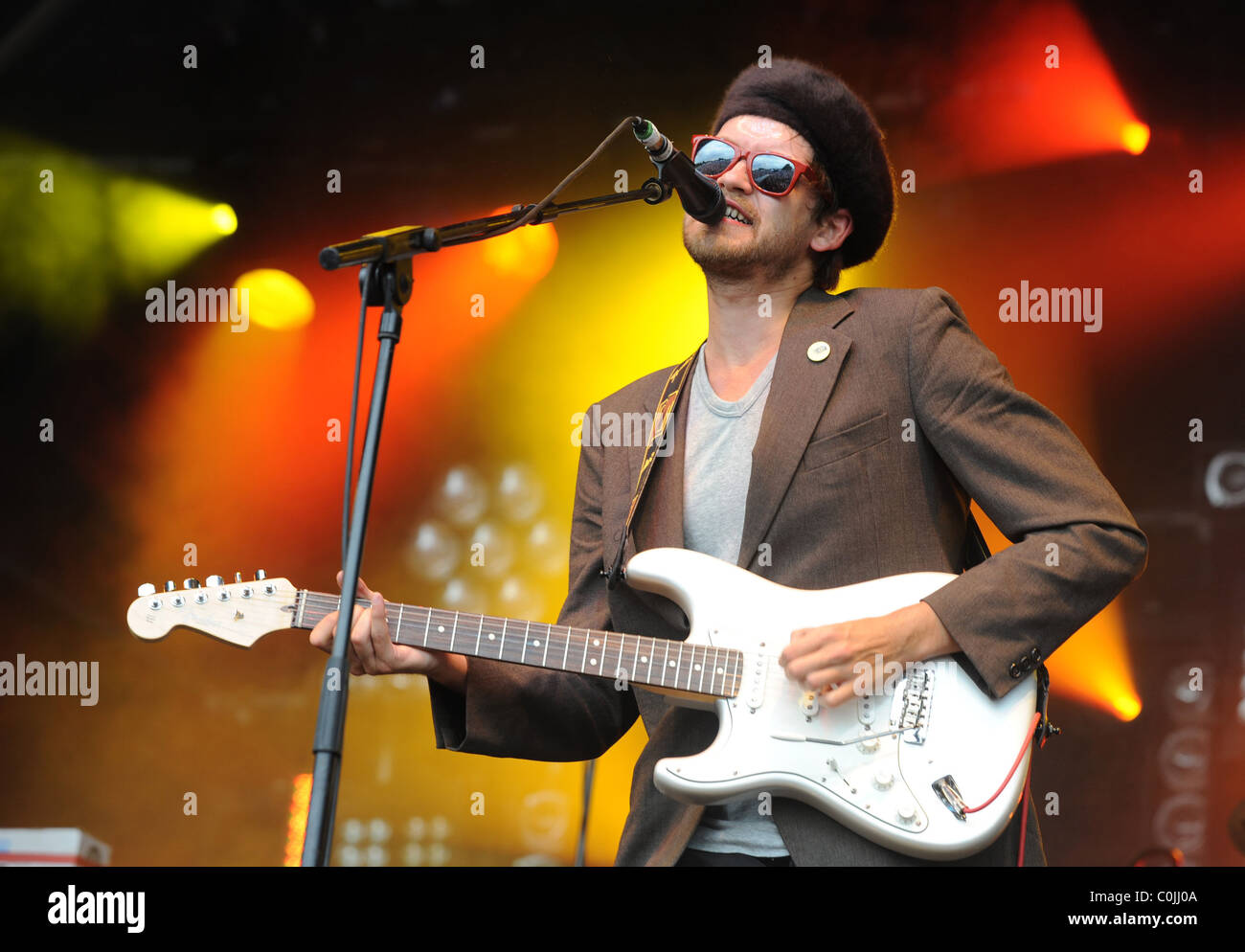 Fyfe Dangerfield of Guillemots performs at the Ben & Jerry Sundae at ...