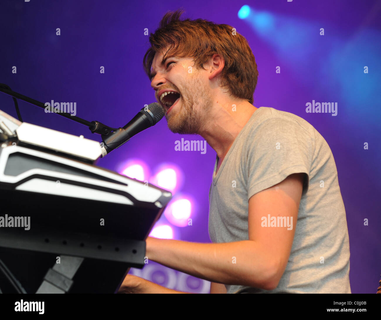Fyfe Dangerfield of Guillemots performs at the Ben & Jerry Sundae at ...