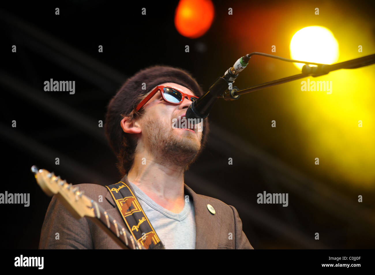 Fyfe Dangerfield of Guillemots performs at the Ben & Jerry Sundae at ...